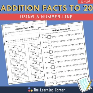 Addition Facts to 20 Using a Number Line - The Learning Corner