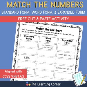 Representing Numbers: Standard Form, Word Form, and Expanded Form - The ...