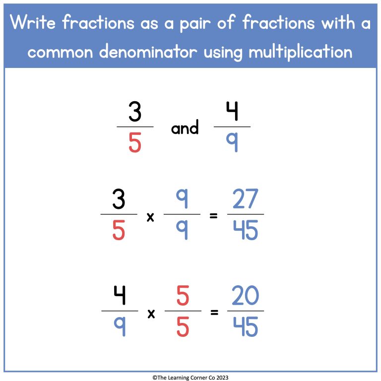 How to find common denominators in fractions?