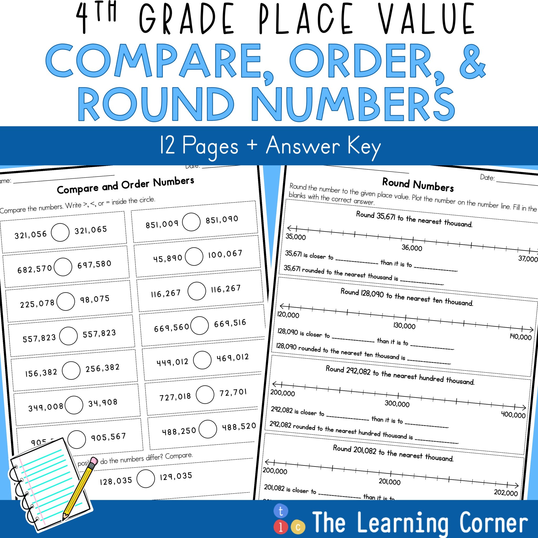 Compare Numbers Using Place Value and Number Lines